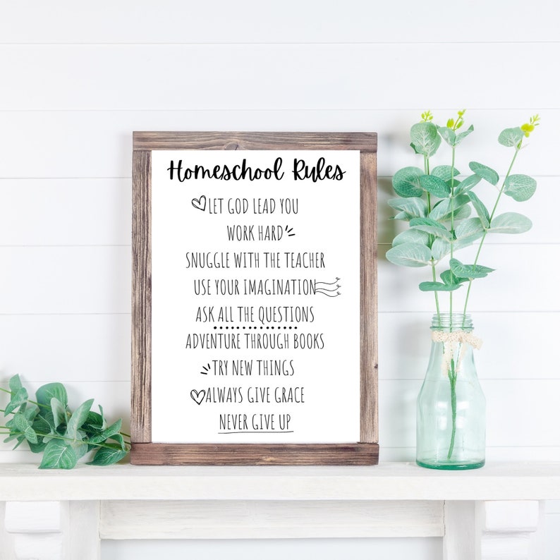 Homeschool Rules Poster, Classroom Decor (digital Download) - Etsy