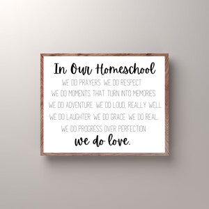 Homeschool Rules Print, Homeschool Decor (digital Download) - Etsy