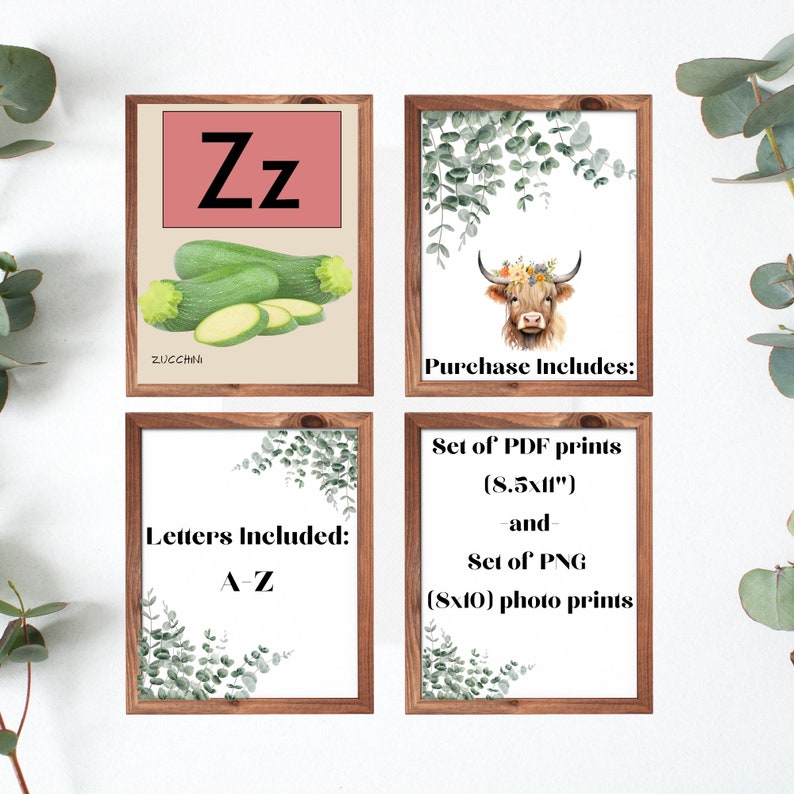 Farm Theme Alphabet Posters, Printable Farm Letters, Farm Themed ...