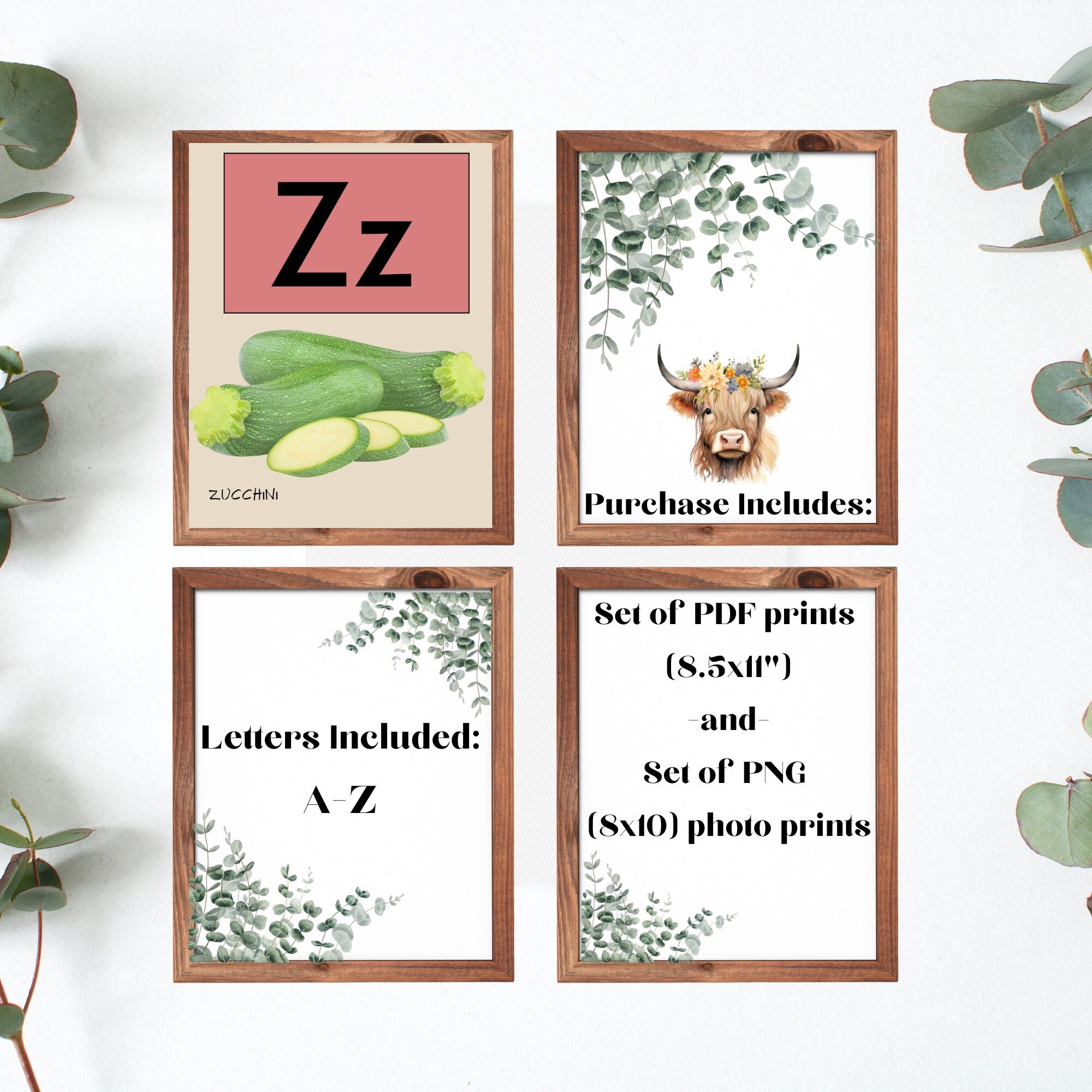 Farm Theme Alphabet Posters, Printable Farm Letters, Farm Themed ...