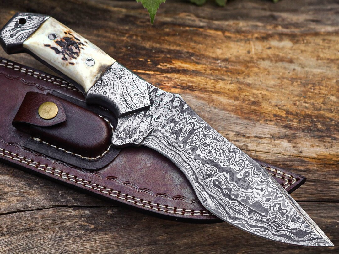Premium Damascus Knife Damascus Hunting Knife Damascus Fixed - Etsy