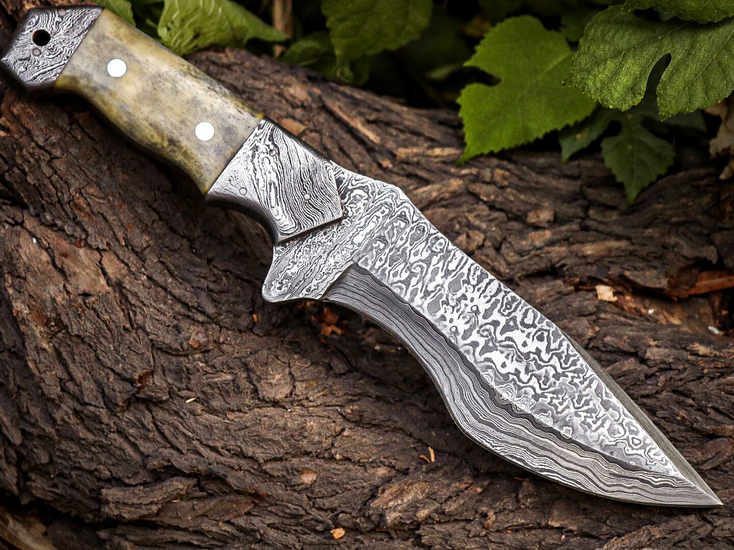 Premium Damascus Knife Damascus Hunting Knife Damascus Fixed - Etsy