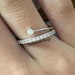 Floating Bubble Prong Setting Wedding Band, Round Cut Moissanite ...