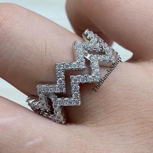 Zig Zag Ring - Etsy
