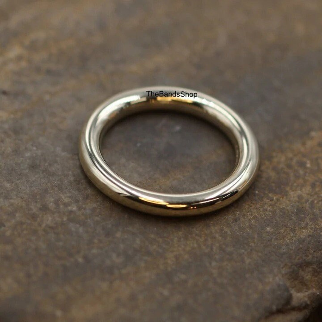 3 MM Thick Gold Band Full Round Wedding Band Thumb Ring - Etsy