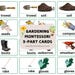 Gardening Montessori 3-part Cards Printable - Etsy
