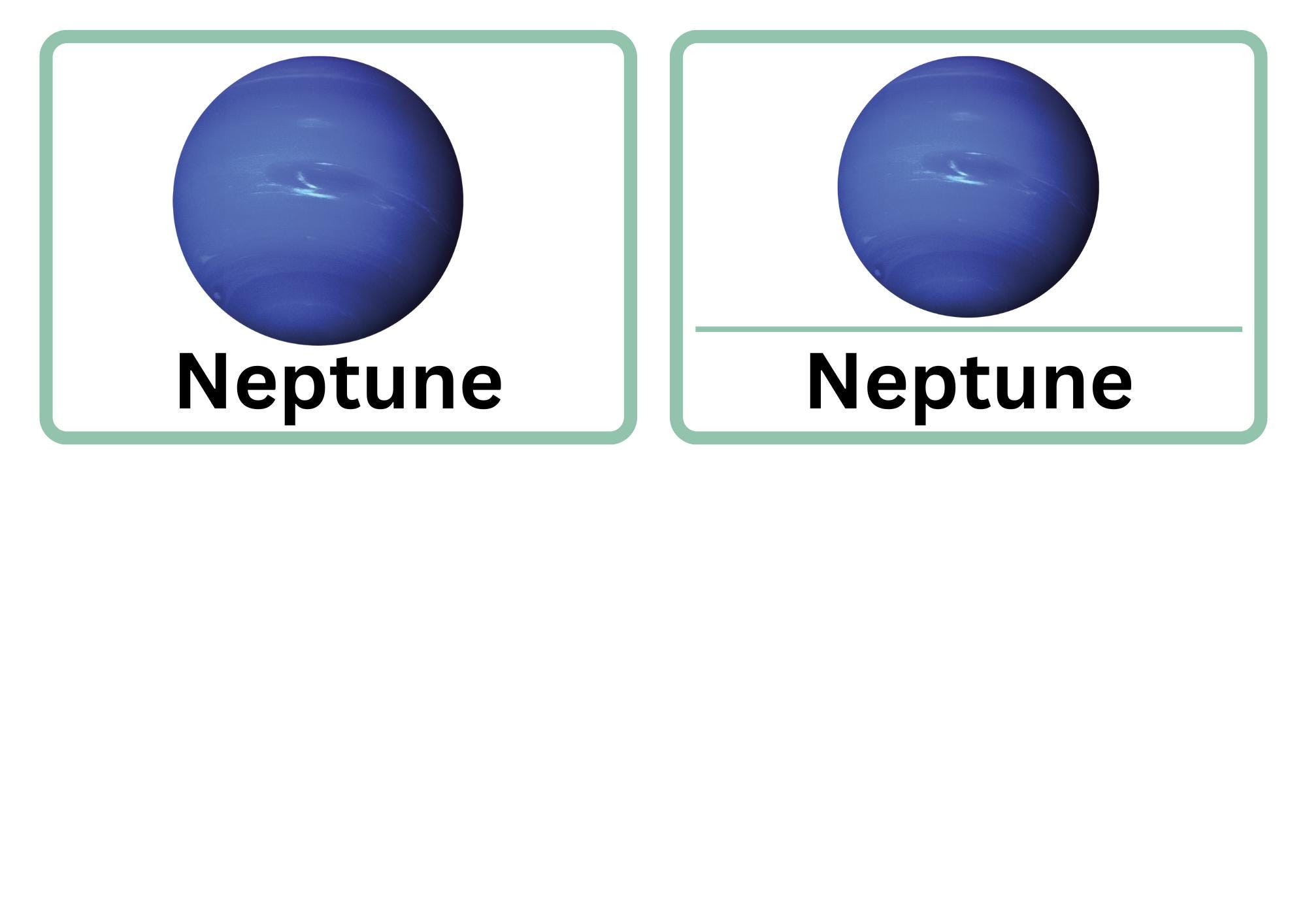 Planets Montessori 3-part Cards Printable - Etsy