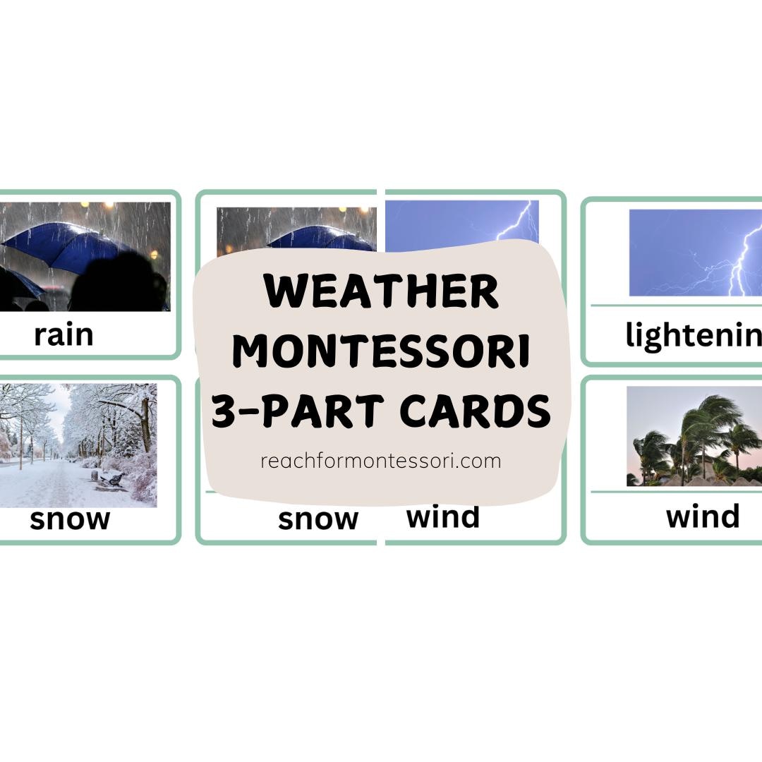Weather Montessori 3-part Cards Printable - Etsy