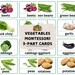Vegetables Montessori 3-part Cards Printable - Etsy