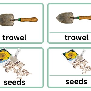 Gardening Montessori 3-part Cards Printable - Etsy