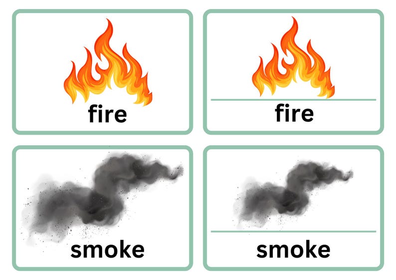 Fire Safety Montessori 3-part Cards Printable - Etsy