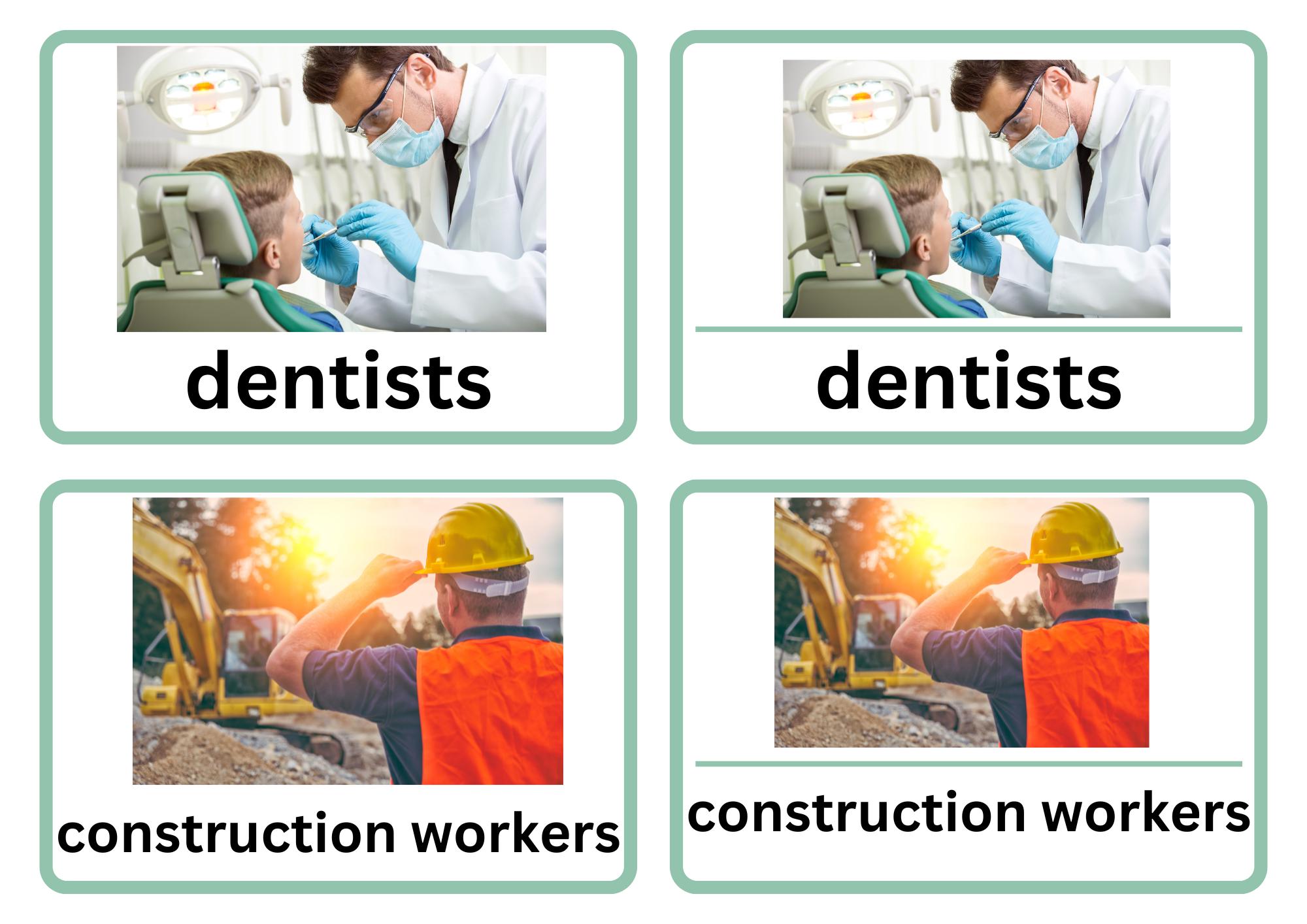 Community Helpers Montessori 3-part Cards Printable - Etsy