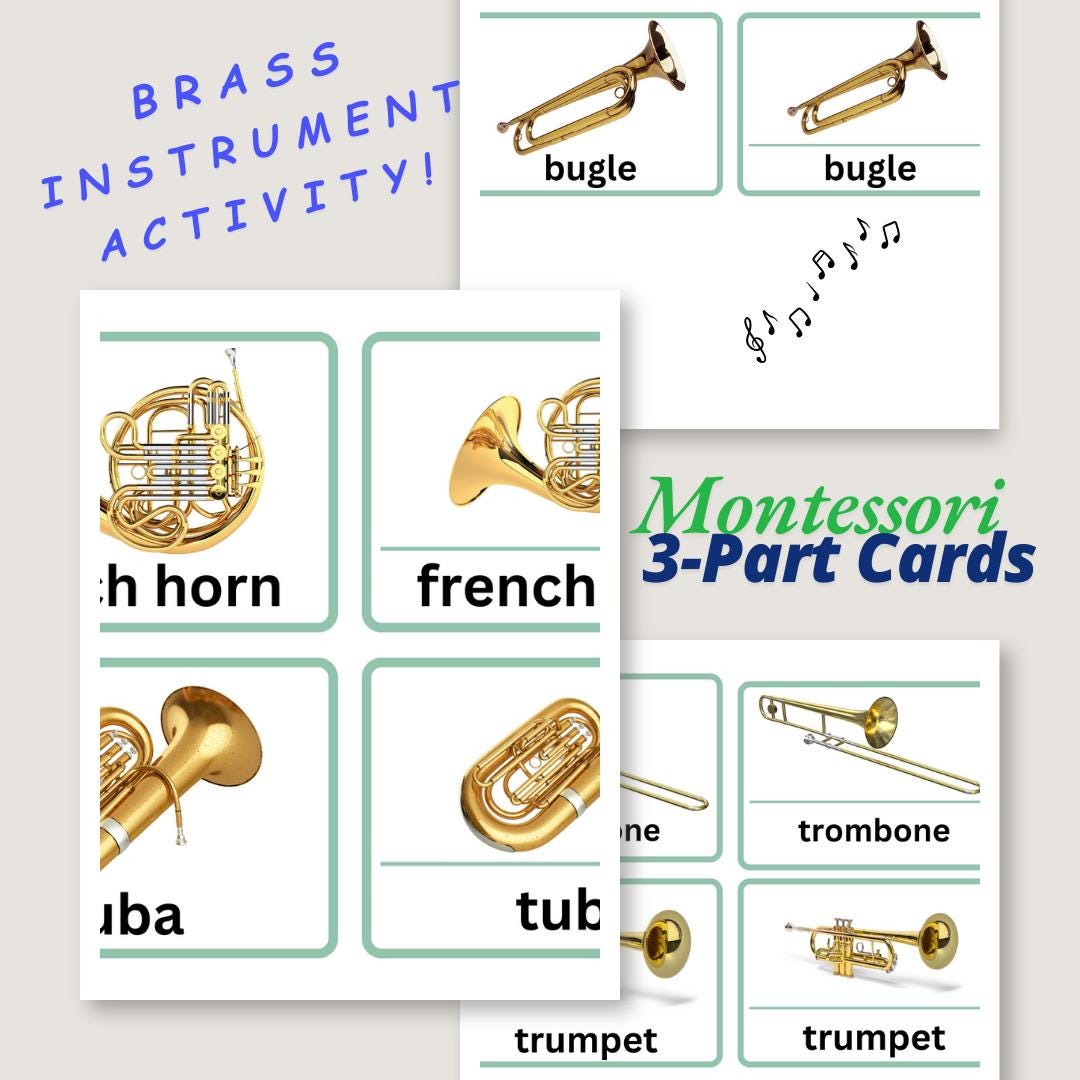 Brass Instruments Montessori 3-part Cards Printable - Etsy