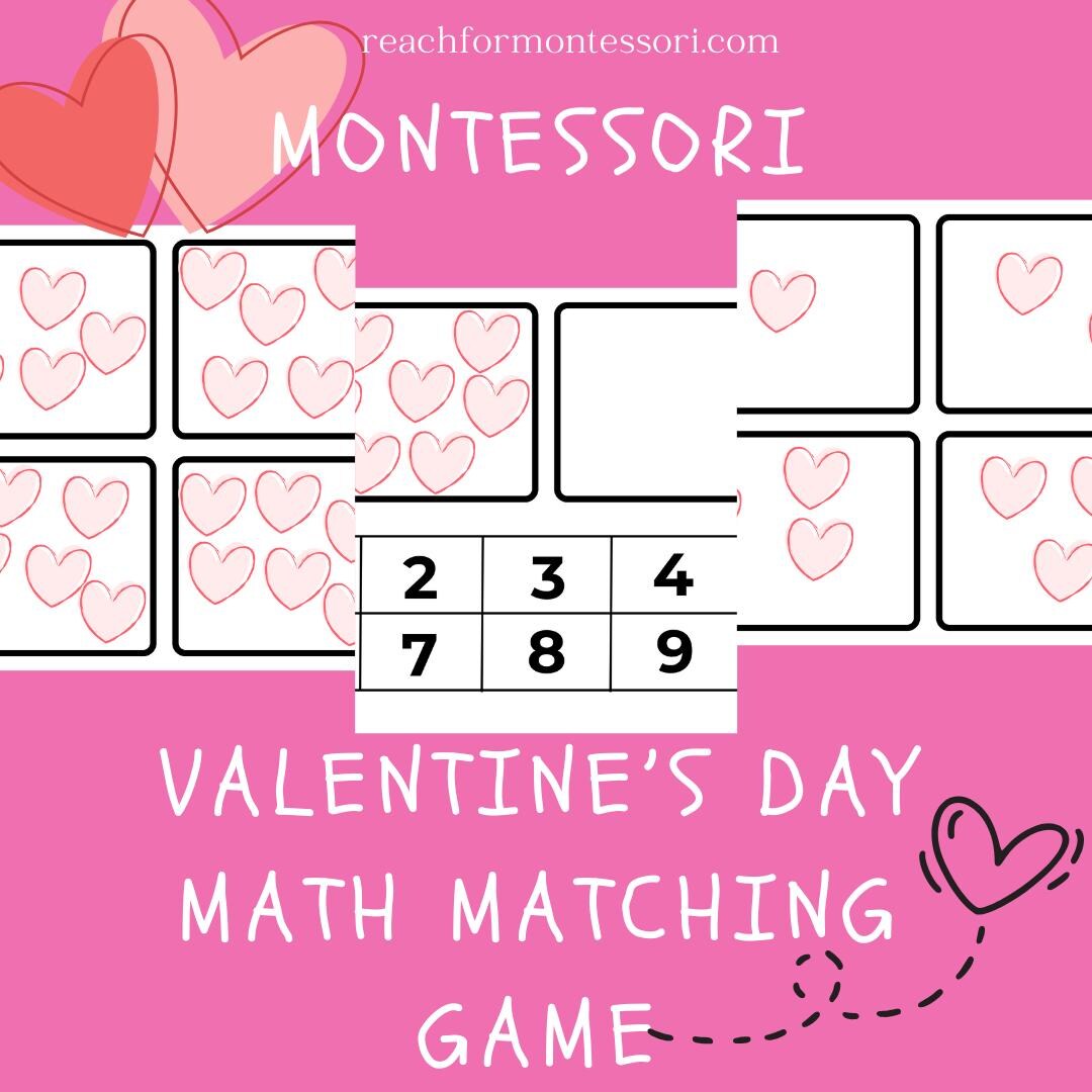 Montessori Valentine's Day Math Matching Game - Etsy