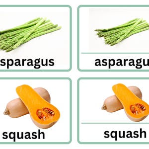 Vegetables Montessori 3-part Cards Printable - Etsy