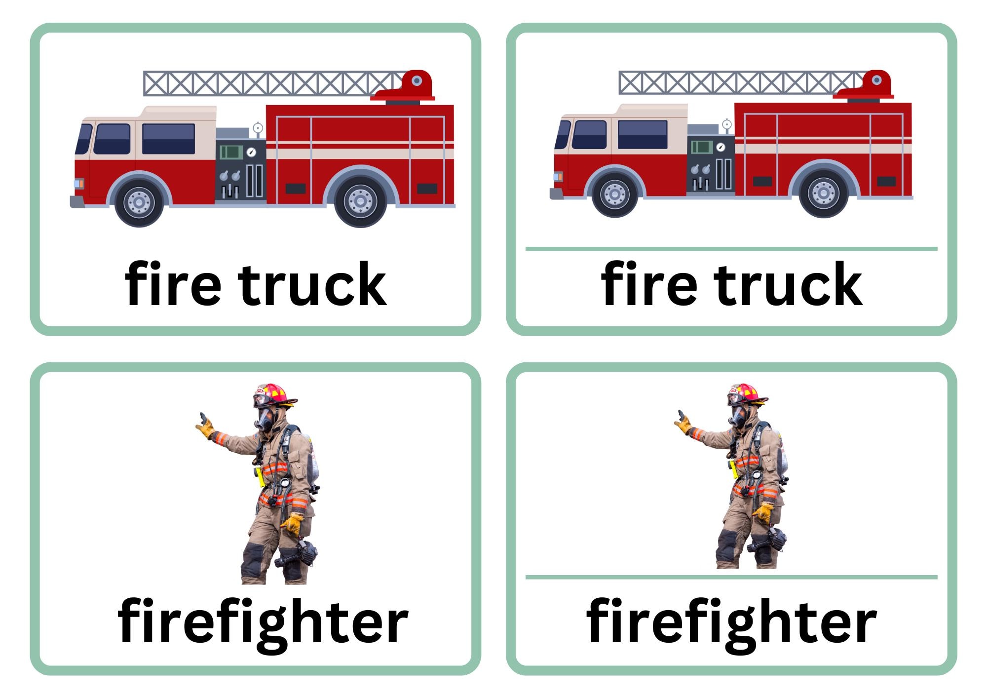 Fire Safety Montessori 3-part Cards Printable - Etsy
