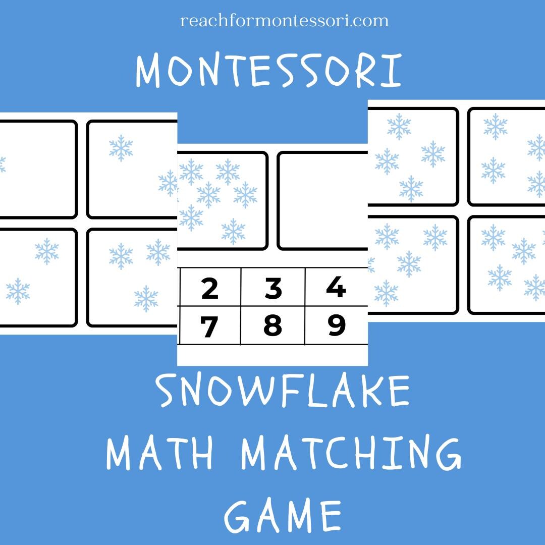 Montessori Snowflake Math Matching Game - Etsy