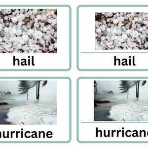 Weather Montessori 3-part Cards Printable - Etsy