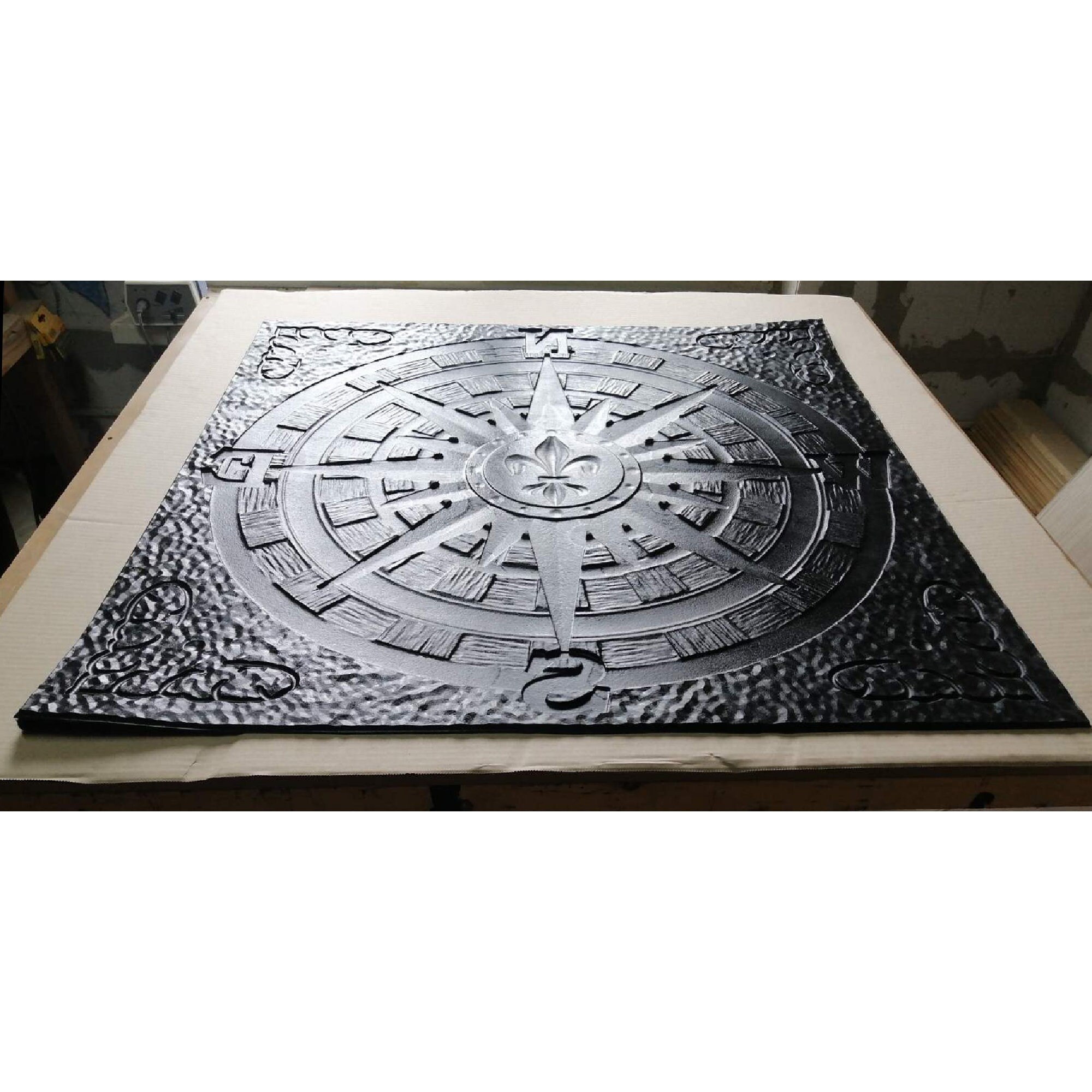 Polyurethane Stamp compass Lily Decorative Texturing Concrete Stamping ...