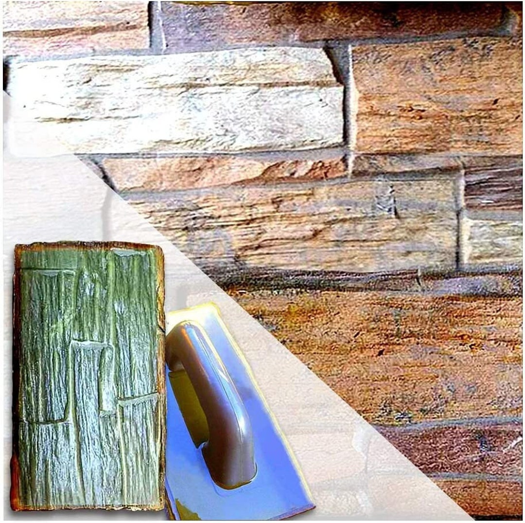 Polyurethane Vertical Stamp SHALE Stencil for Decorative Bricks DIY ...