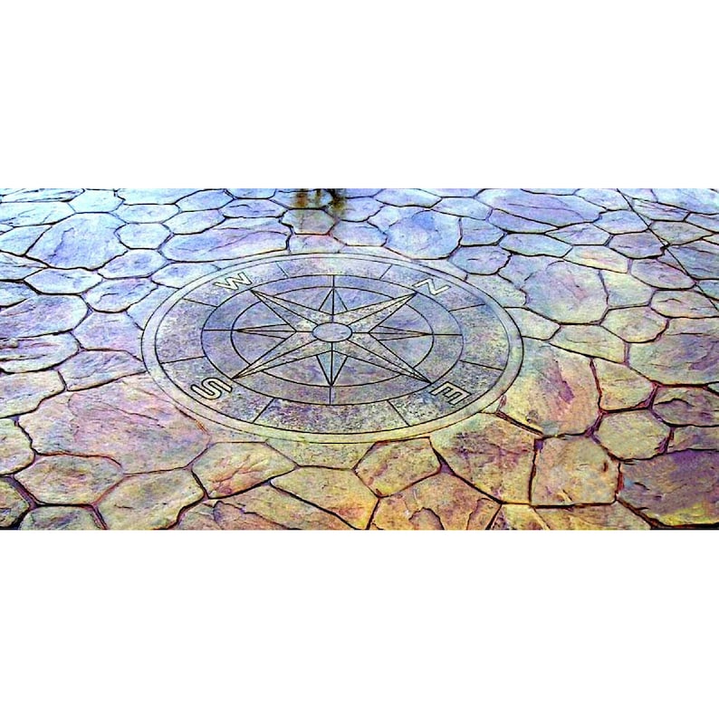 Polyurethane Stamp "compass-big" | Decorative Cement Concrete Stamping ...