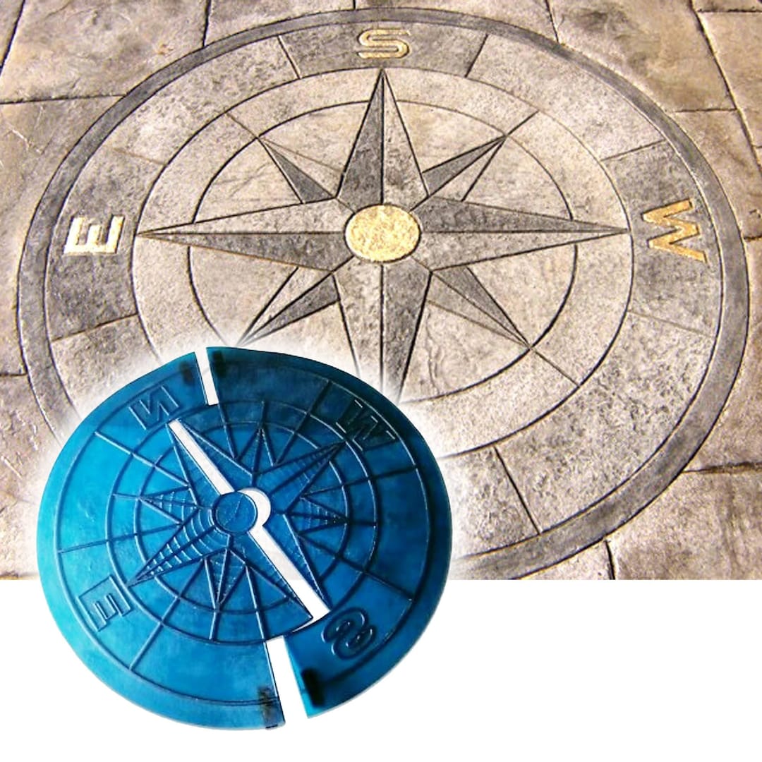 Polyurethane Stamp "compass-big" | Decorative Cement Concrete Stamping ...