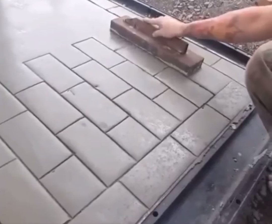 Stencil BRICK Made of Very Durable Plastic, Concrete Cement Imprint ...