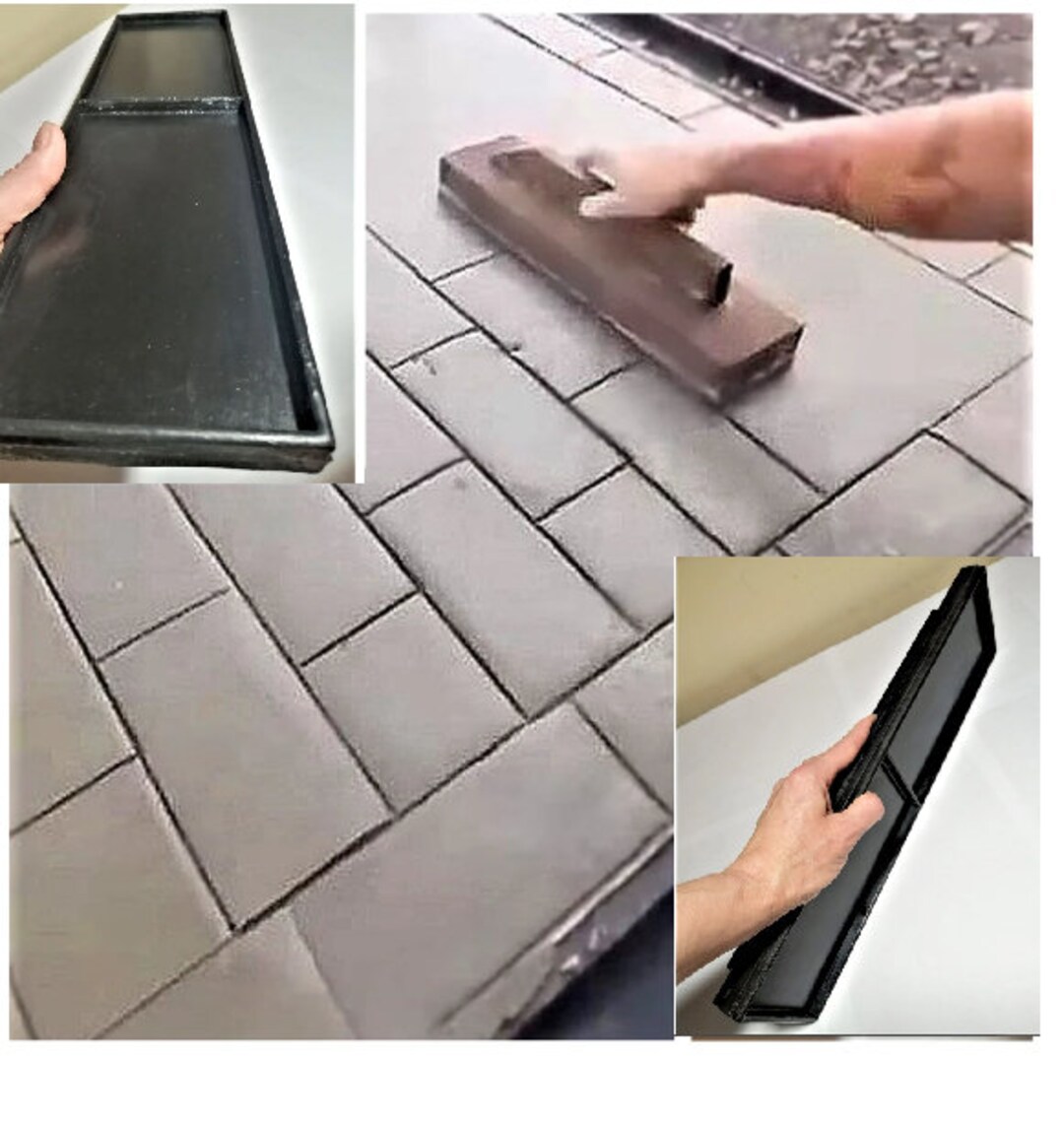 Stencil SMOOTH BRICK Made of High-strength Plastic Stamp for Decorative ...