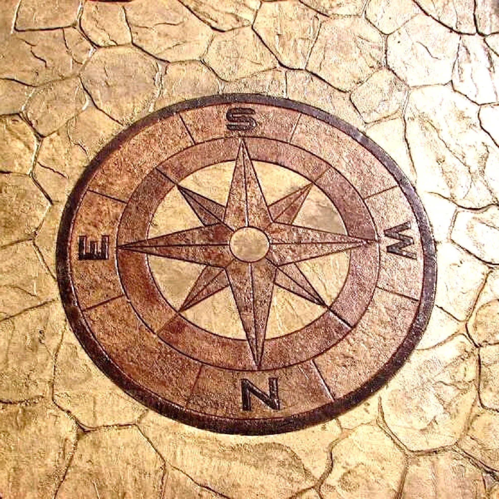 Polyurethane Stamp "compass" | Texturing Decorative Cement Concrete ...