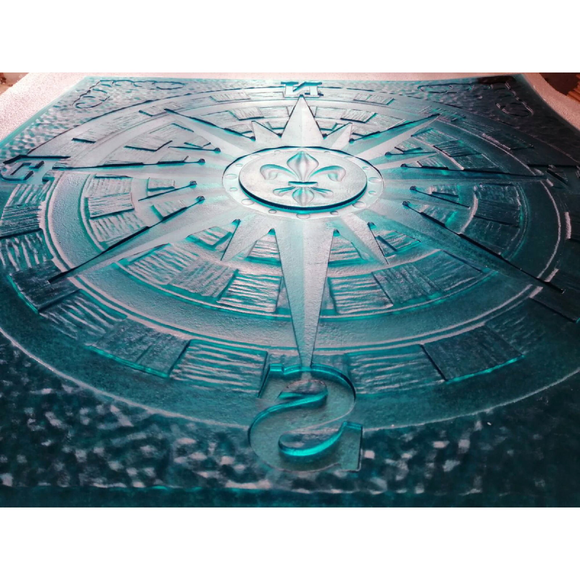 Polyurethane Stamp compass Lily Decorative Texturing Concrete Stamping ...