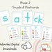Printable PDF Double Sided Phonics Phases 2,3,4,5 | Large A6 Flash ...