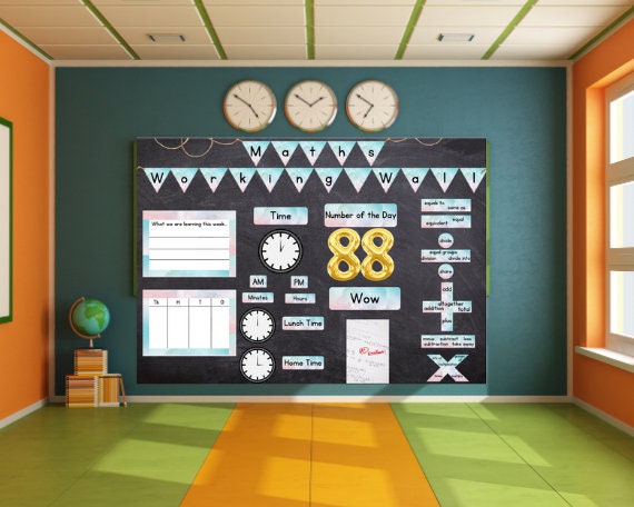 Maths Working Wall Display (pastel) - Etsy