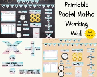 Maths Working Wall Display (hessian) - Etsy UK