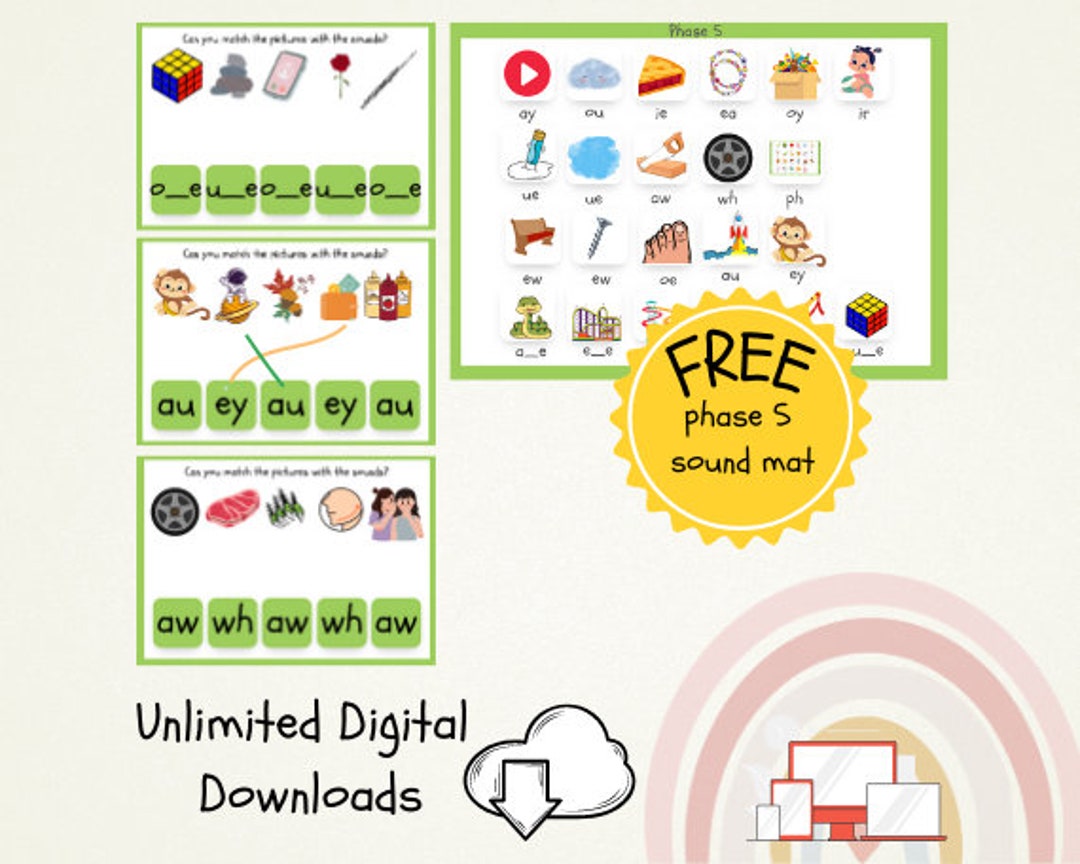 Match the Phase 5 Phonic Sounds With FREE Phase 5 Mat | Ready for ...