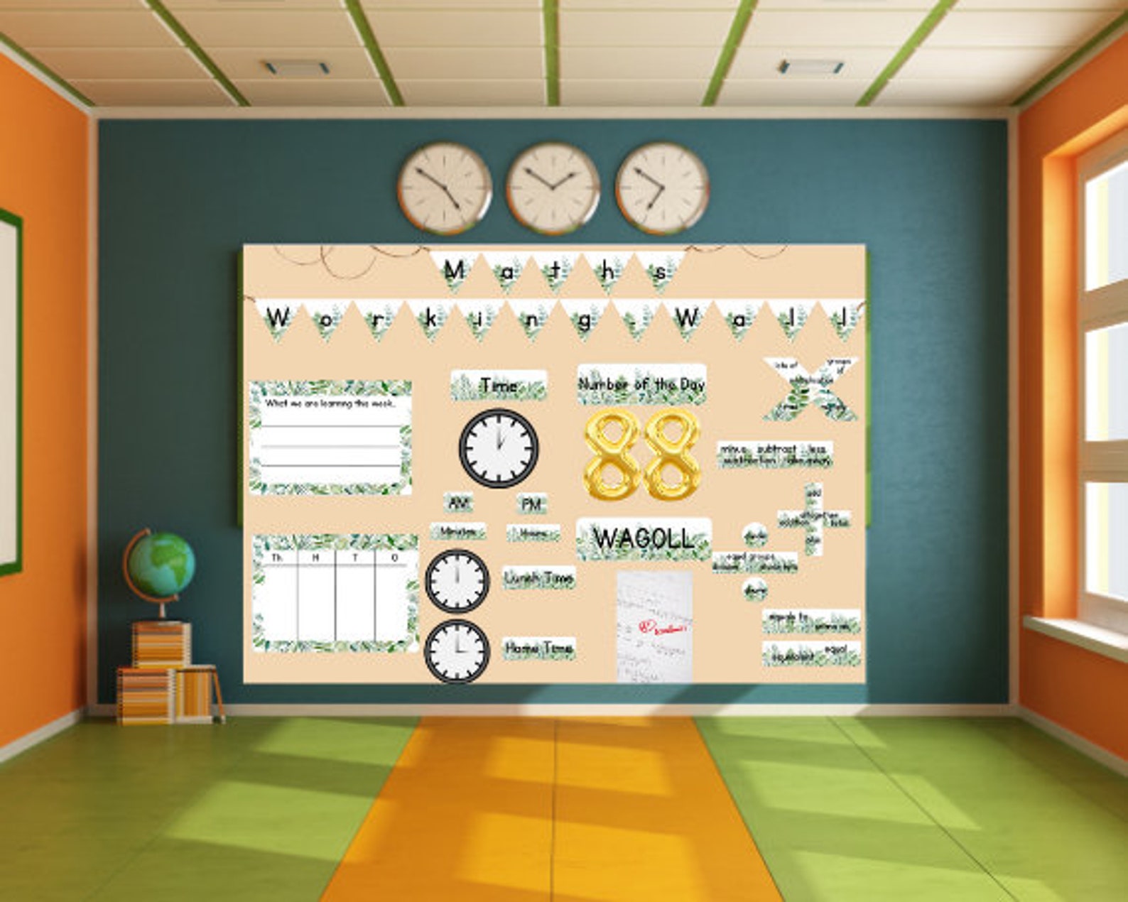 Maths Working Wall Display (botanical) - Etsy UK