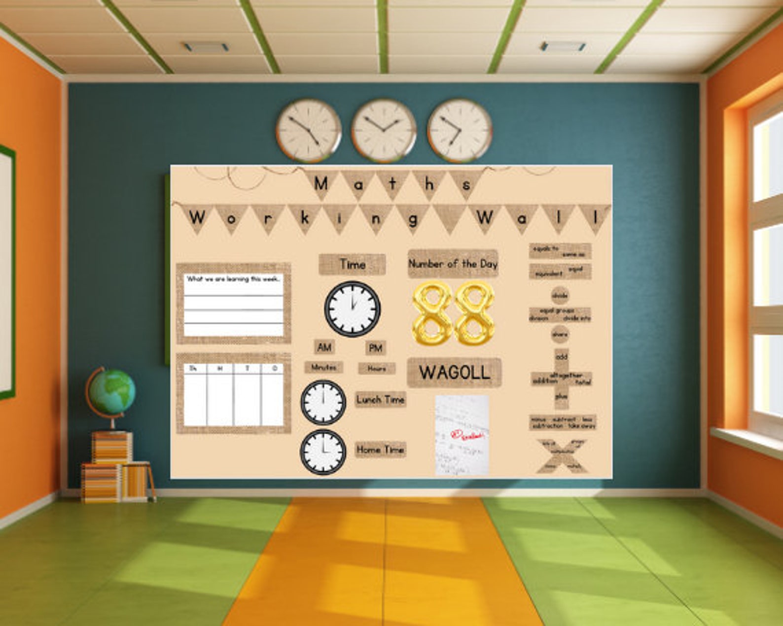 Maths Working Wall Display (hessian) - Etsy UK