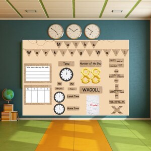 Maths Working Wall Display (hessian) - Etsy UK
