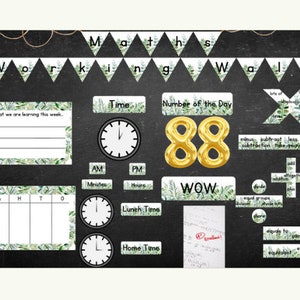 Maths Working Wall Display (botanical) - Etsy UK