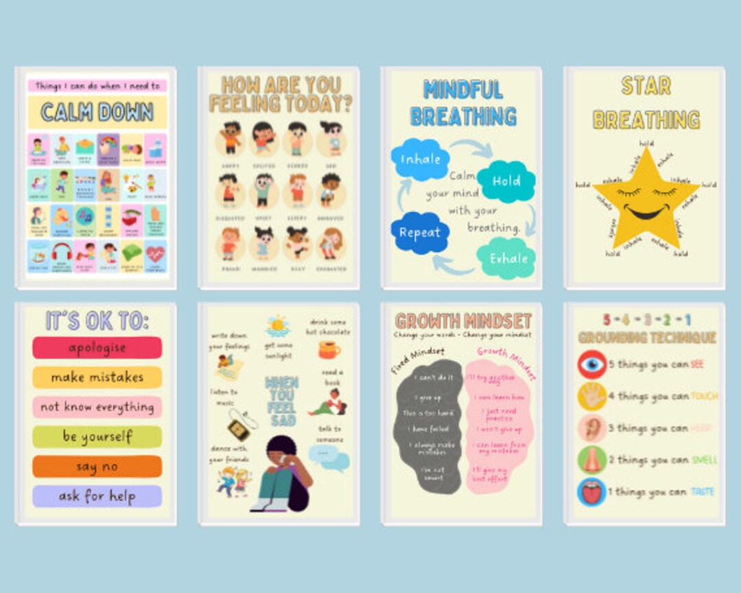 Calming Meditation Posters for at Home and in School | Calming Corner ...