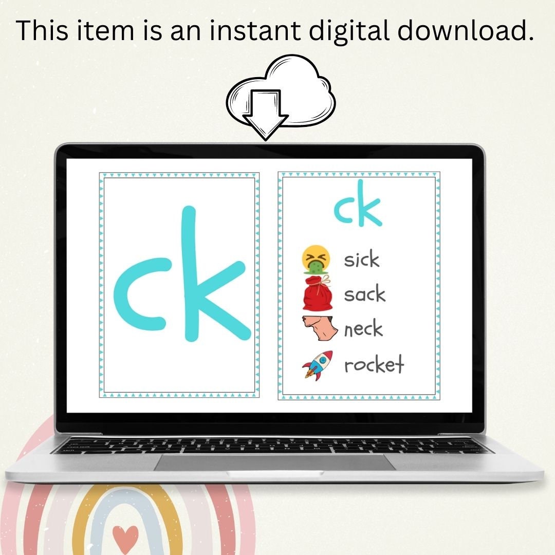 Printable PDF Double Sided Phonics Phases 2,3,4,5 | Large A6 Flash ...