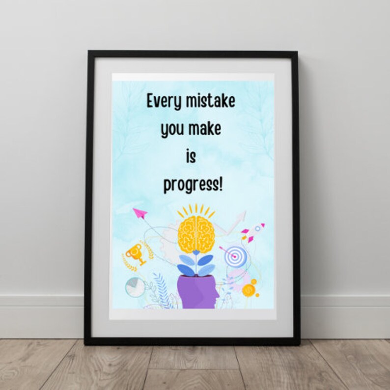 Classroom Poster Quotes Decor Growth Mindset Printable Back to School ...