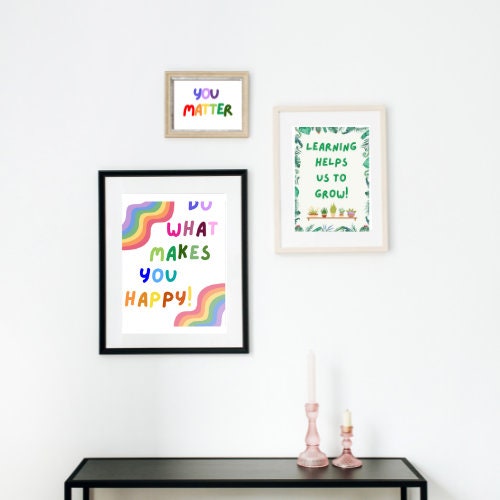 Classroom Poster Quotes Decor Growth Mindset Printable Back to School ...