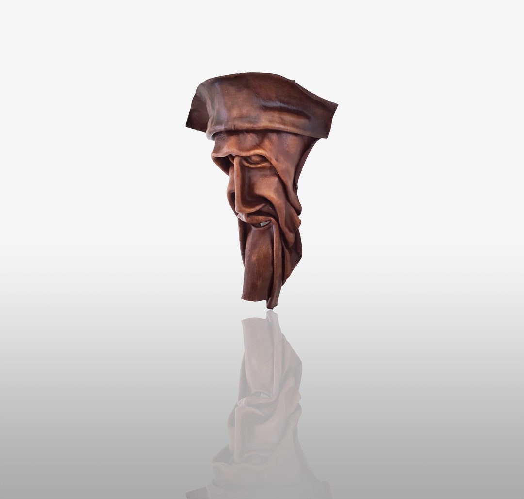 Leather Decorative Wall Mask Shaman Art Bohemian Wall Decor Leather ...