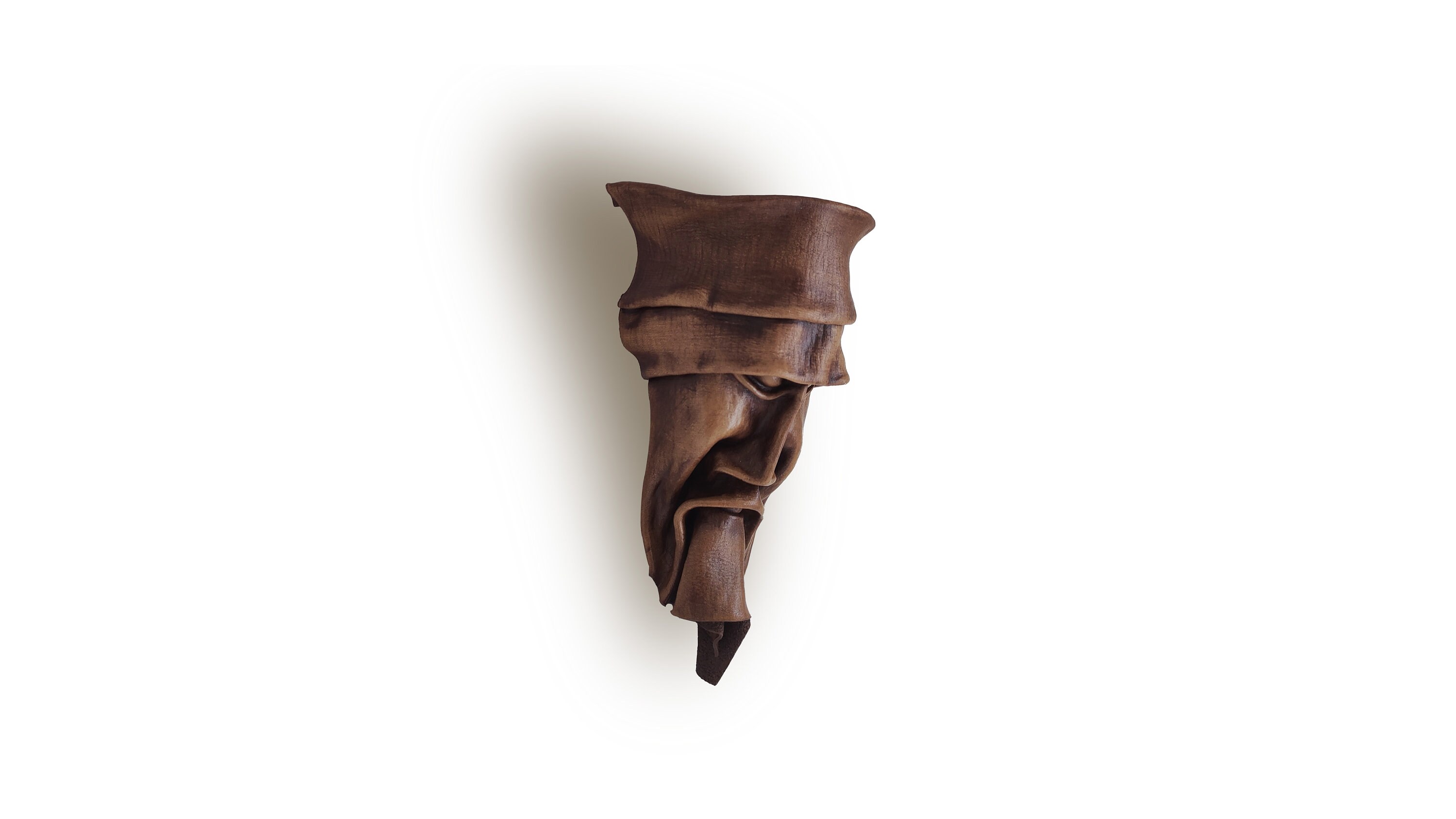 Leather Wall Mask Shaman Art Wall Hanging Bohemian Wall Decor 3d Wall ...