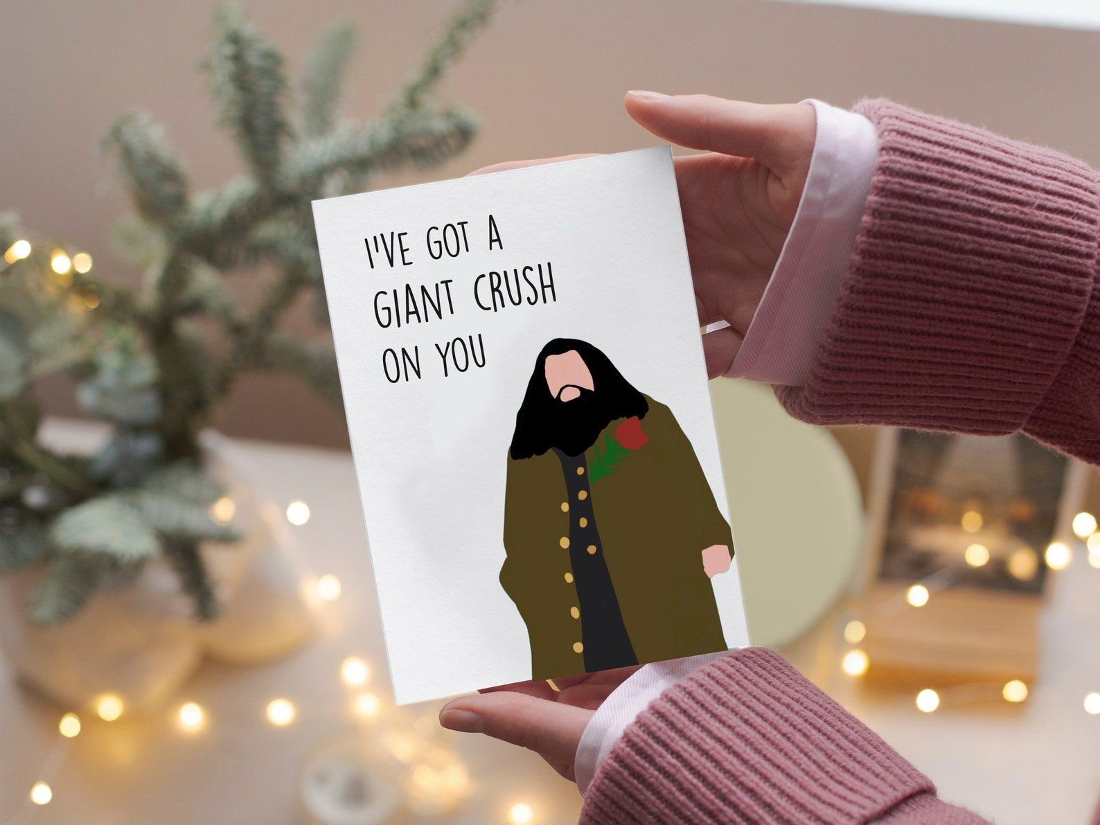 Printable Valentine's Day / Aniversery Card Hagrid: - Etsy