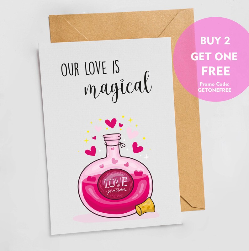 Printable Valentine's Day / Anniversery Card Our Love is MAGICAL ...