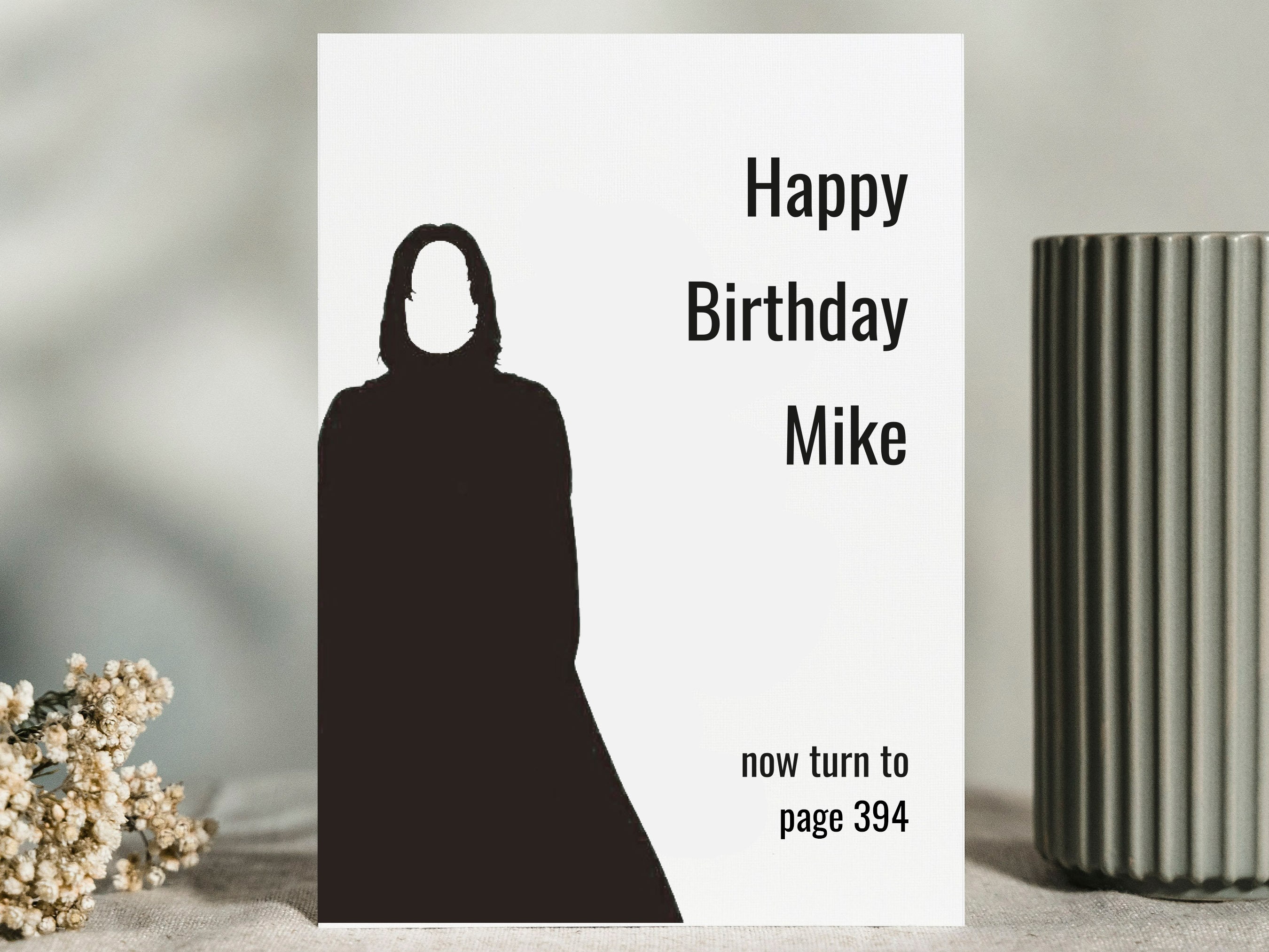 Printable Birthday Card Severus Snape Happy Birthday Now Etsy