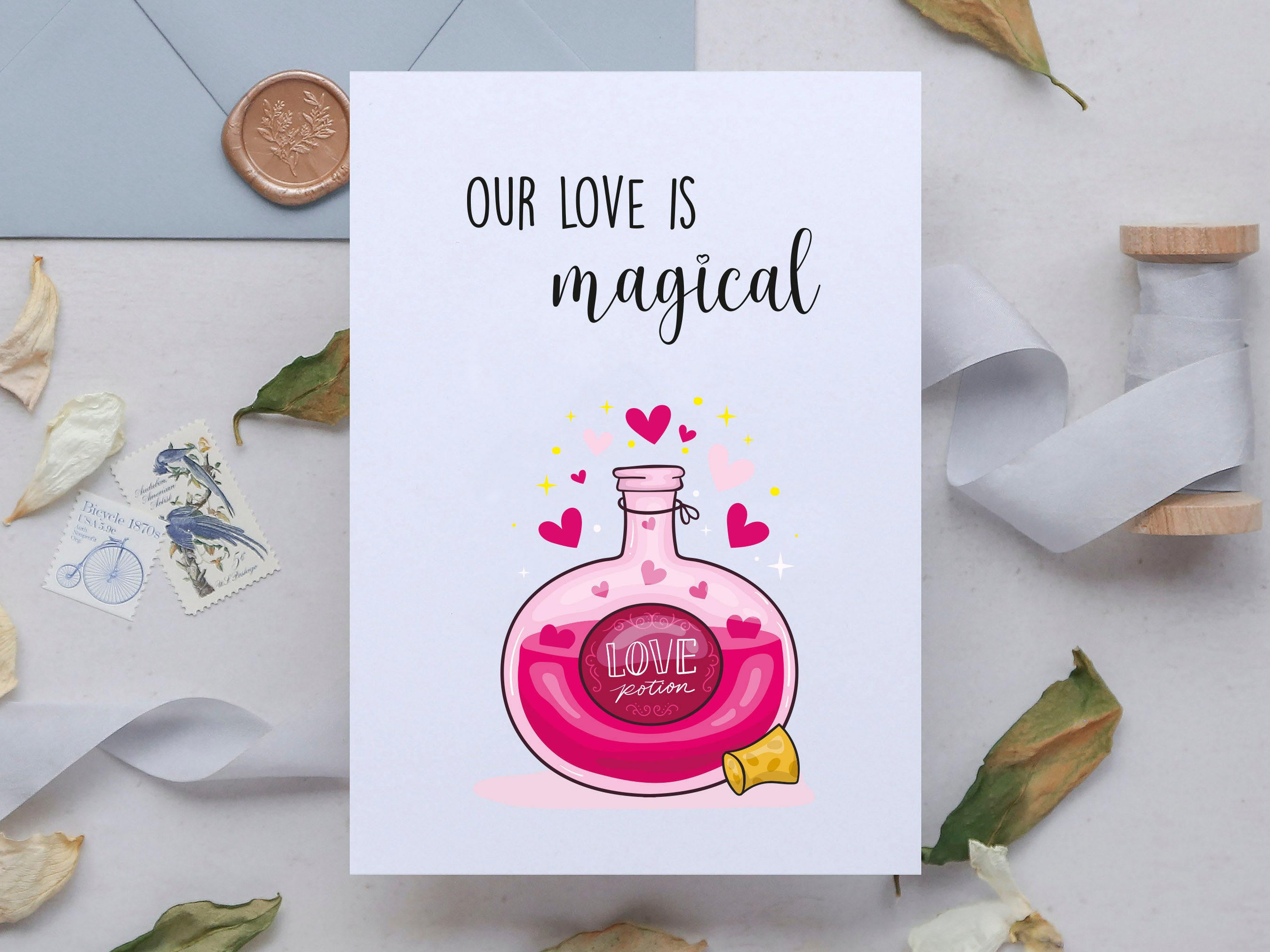 Printable Valentine's Day / Anniversery Card Our Love is MAGICAL ...