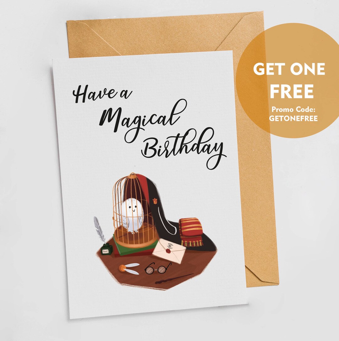Printable Birthday Card Have a MAGICAL BIRTHDAY Instant - Etsy