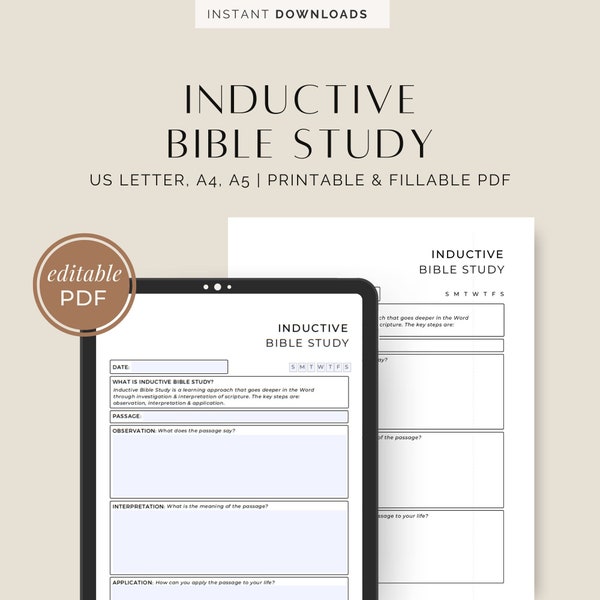 Bible Study Sheets - Etsy